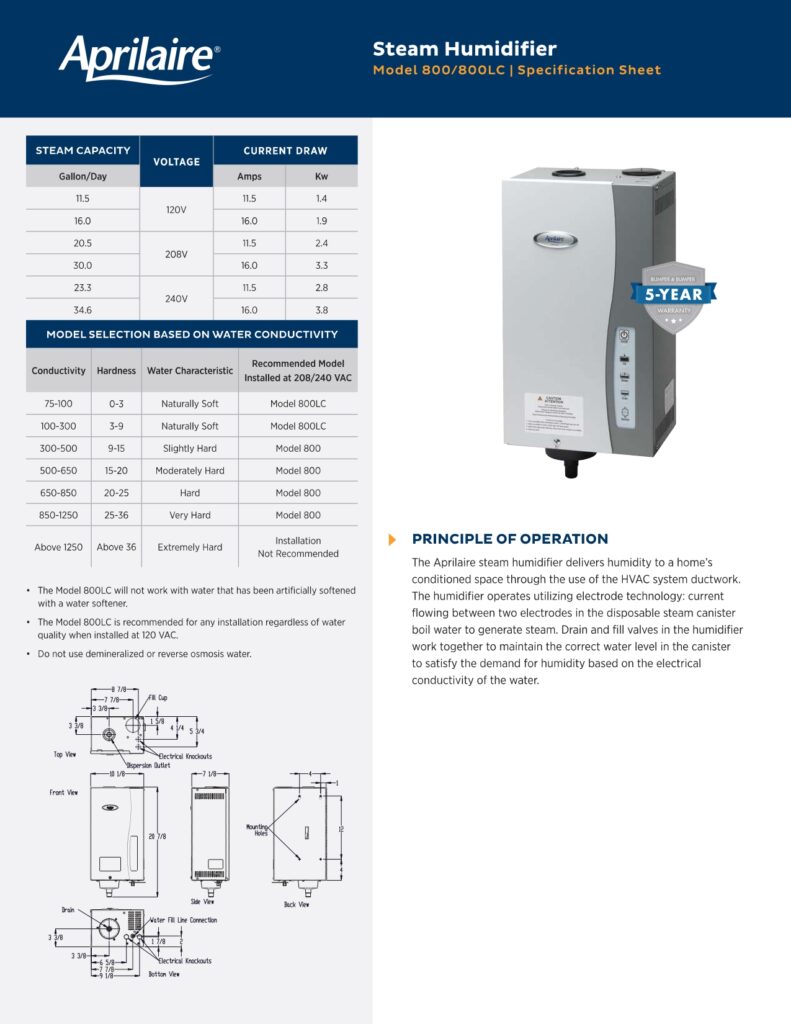 Aprilaire Steam Humidifier Duchesne, UT | Humidity Control
